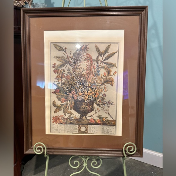 Vintage | Wall Decor | Vintage Henry Fletcher Twelve Months Of Flowers ...